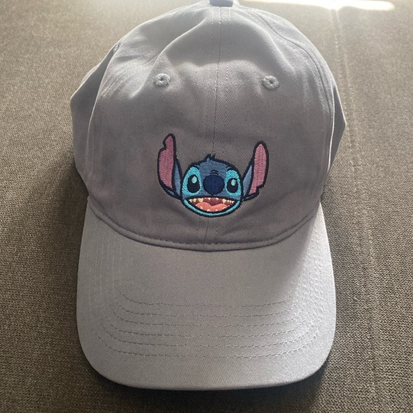 Disney | Accessories | Disney Lilo Stitch Baseball Hat Ohana Grey ...